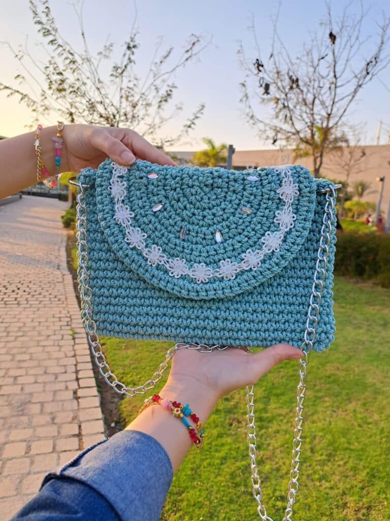 Cyan clutch bag - I Make This