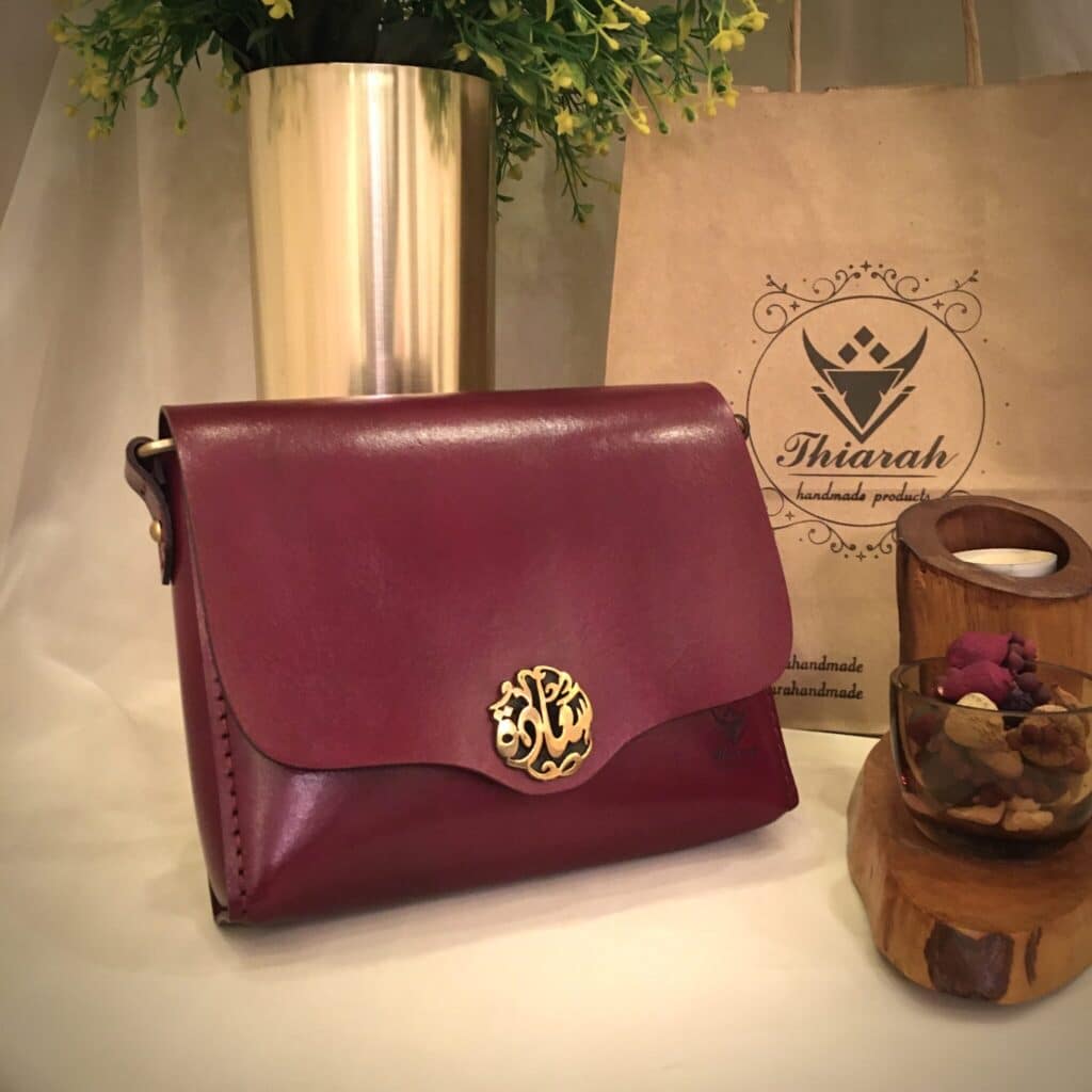 0115 Handmade Genuine leather cross Arabic bag - I Make This