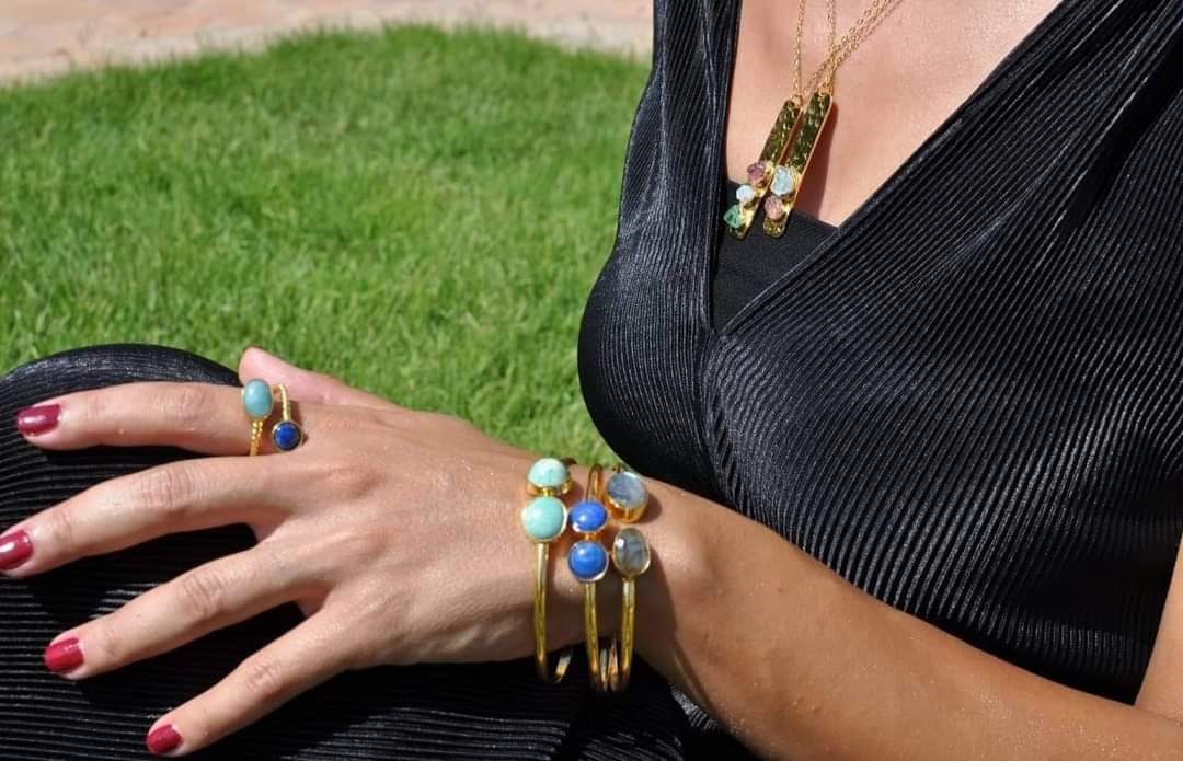 Handmade silver ring with stones - I Make This