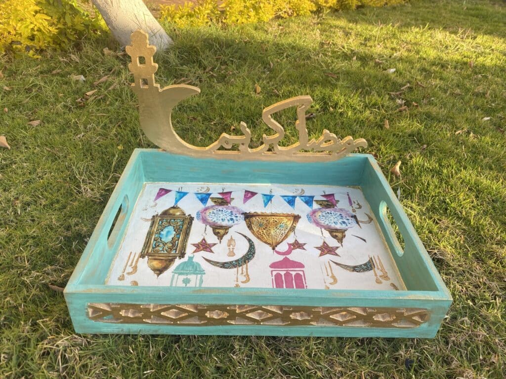 Teal Gold Ramadan Tray - I Make This
