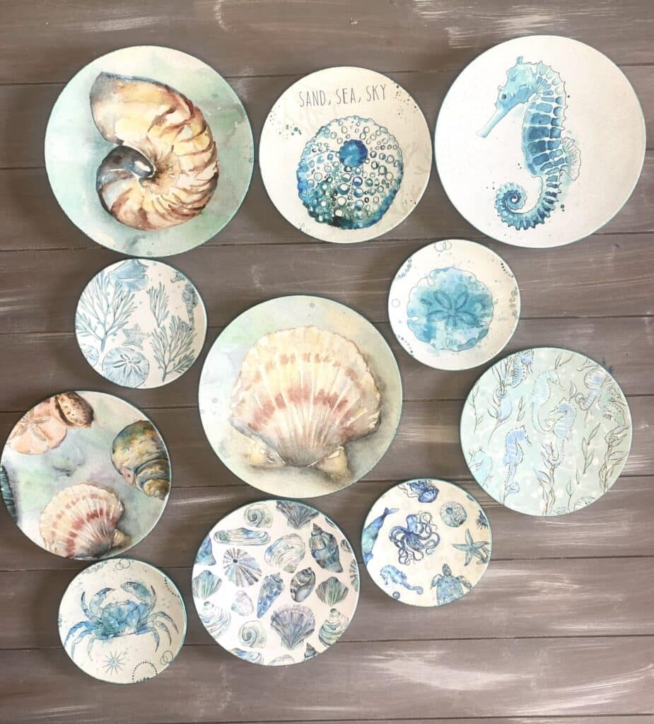 "Mint Sea Shells" Wall Plates Collection - I Make This