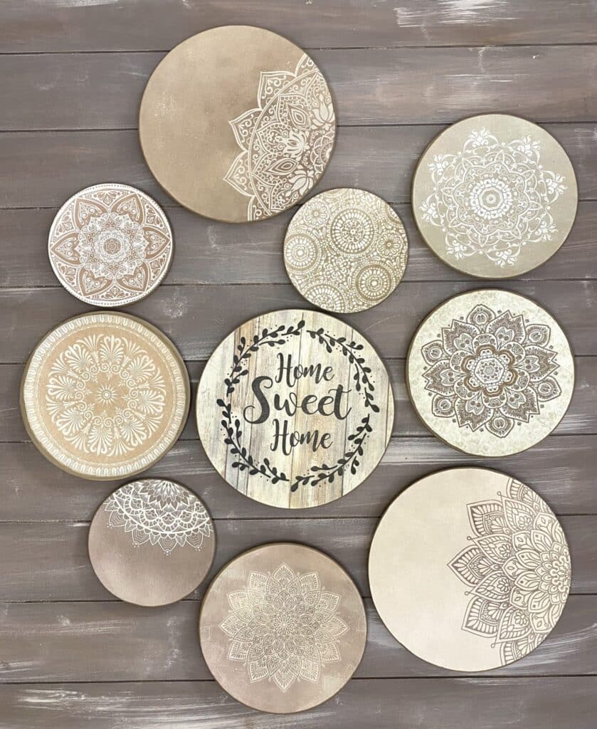 Home Taupe Mandala Wall Plates - I Make This