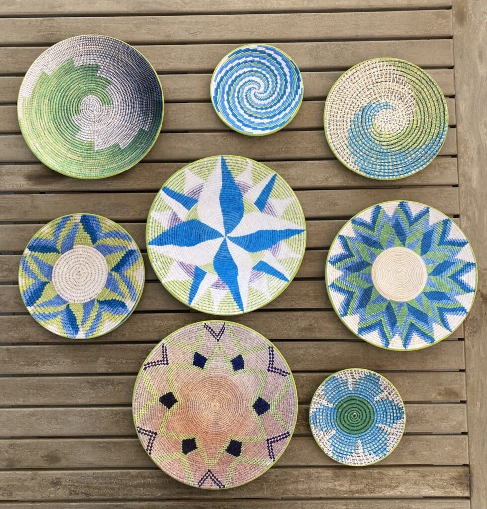 Apple Green Boho Baskets Wall Plates - I Make This