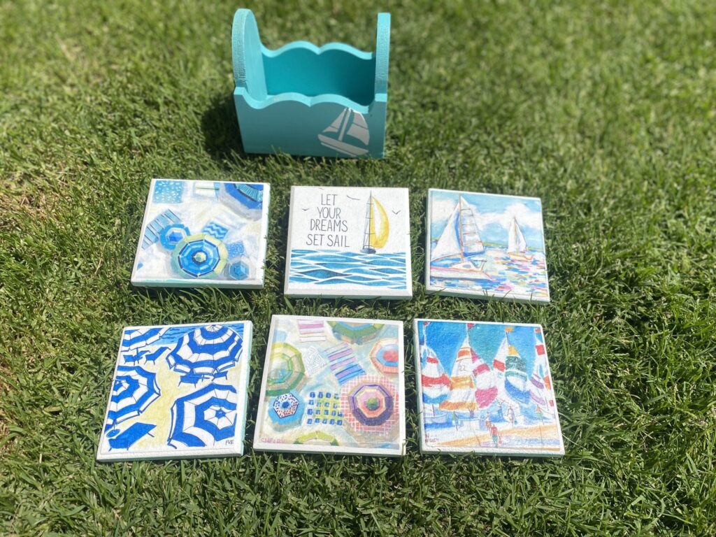 Aqua Summer Coasters - I Make This