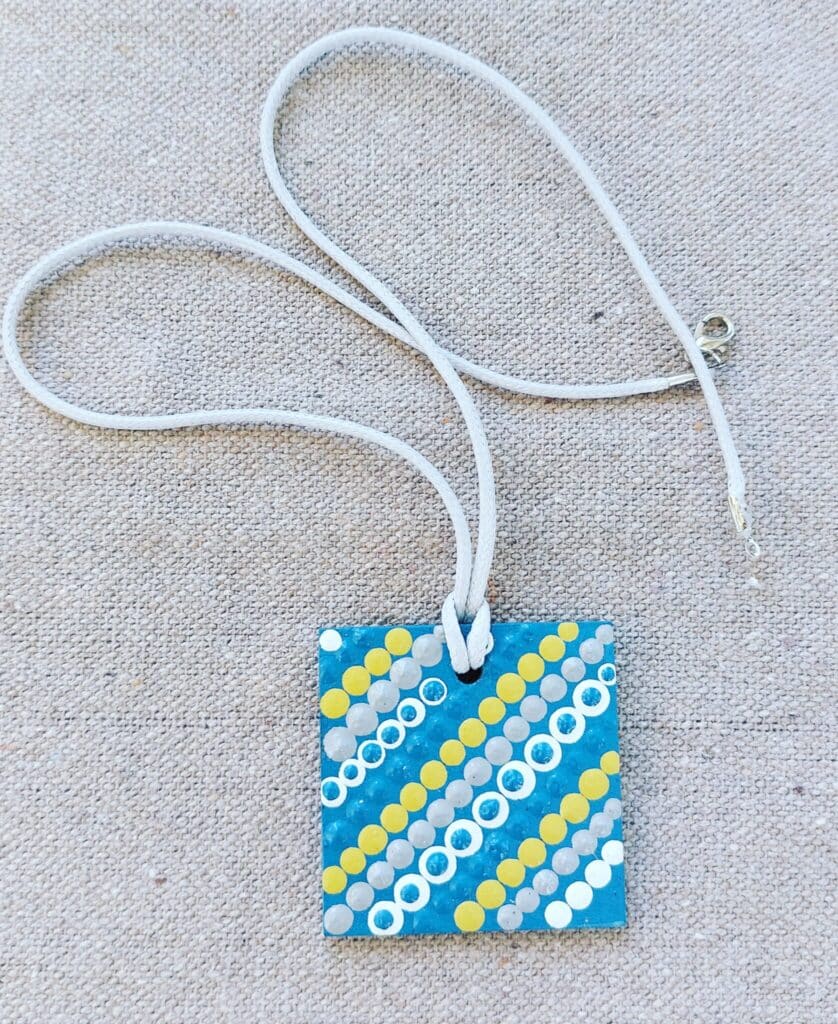 Mandela handmade necklace blue - I Make This