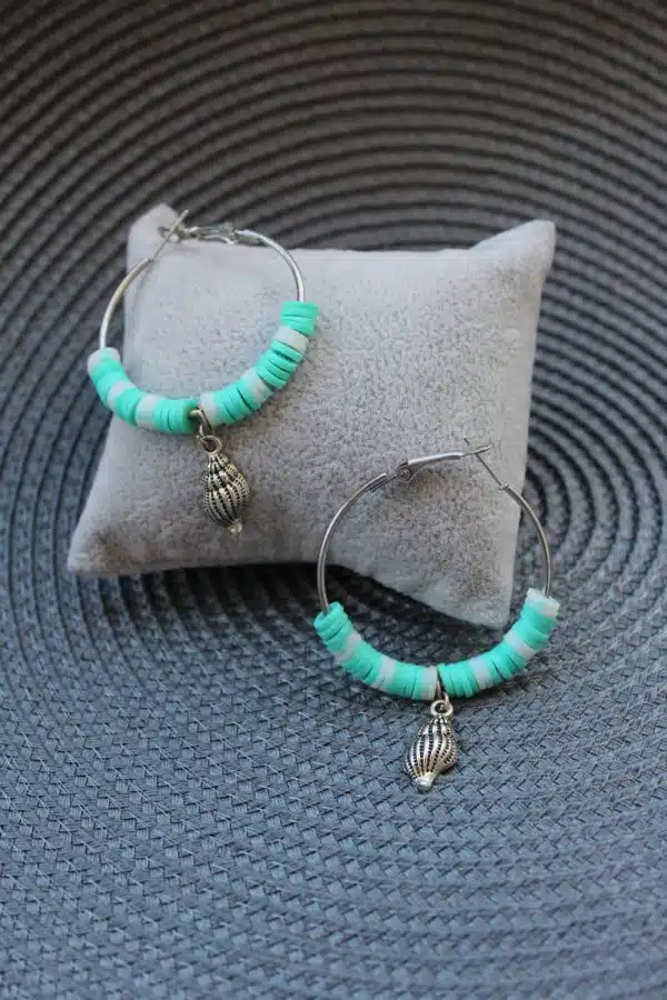 Seashell turqo earring - I Make This