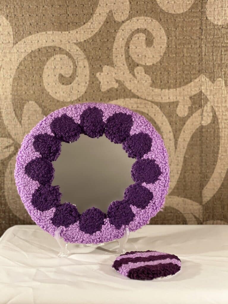 Shades of purple rounded mirror frame - I Make This