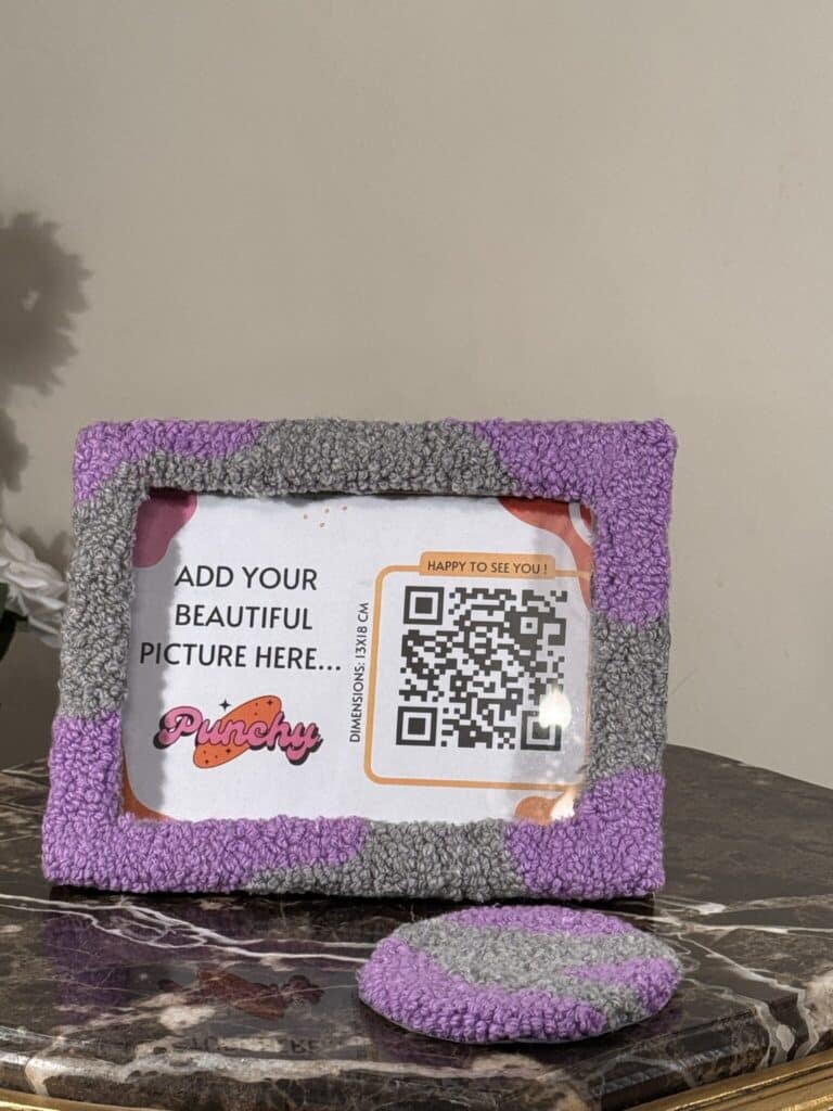 Grey and lilac photo frame - I Make This