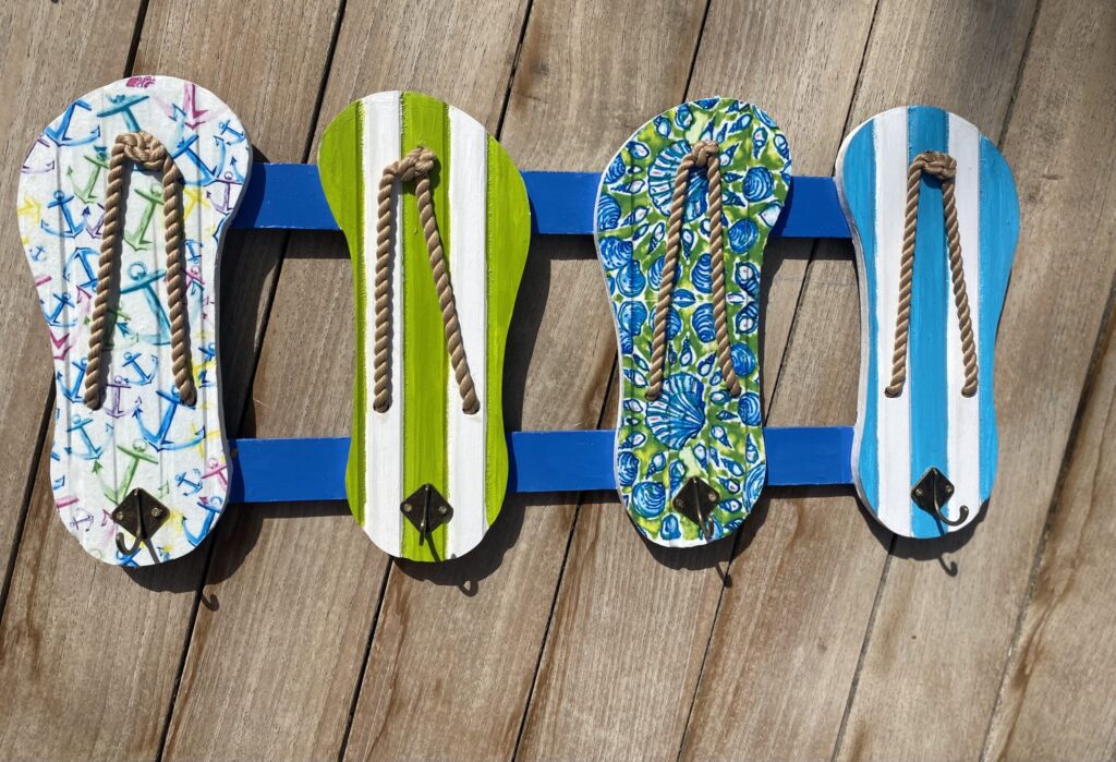 Green x Blue Flip Flop Hanger - I Make This