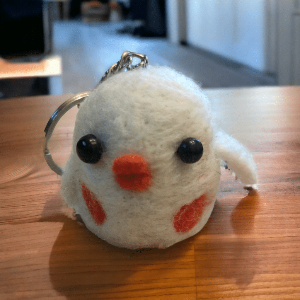 Felted Chich Keychain - I Make This