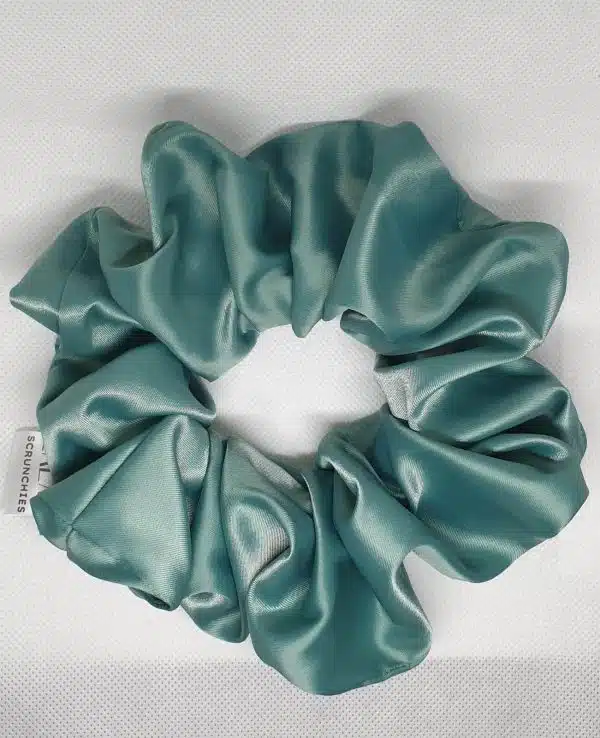 AQUA SATIN SCRUNCHIE - I Make This