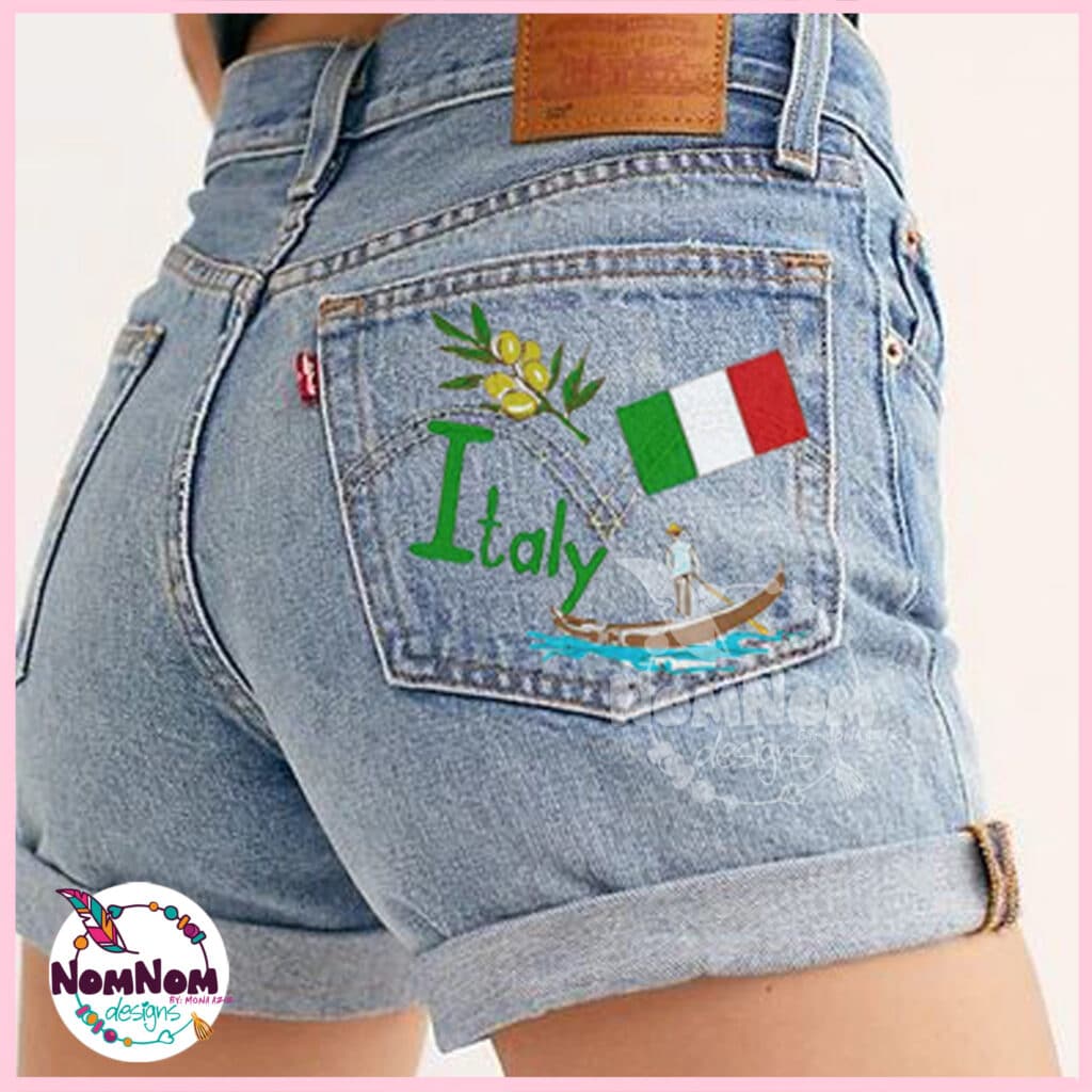 Italy 2 Handpainted Denim Short - I Make This