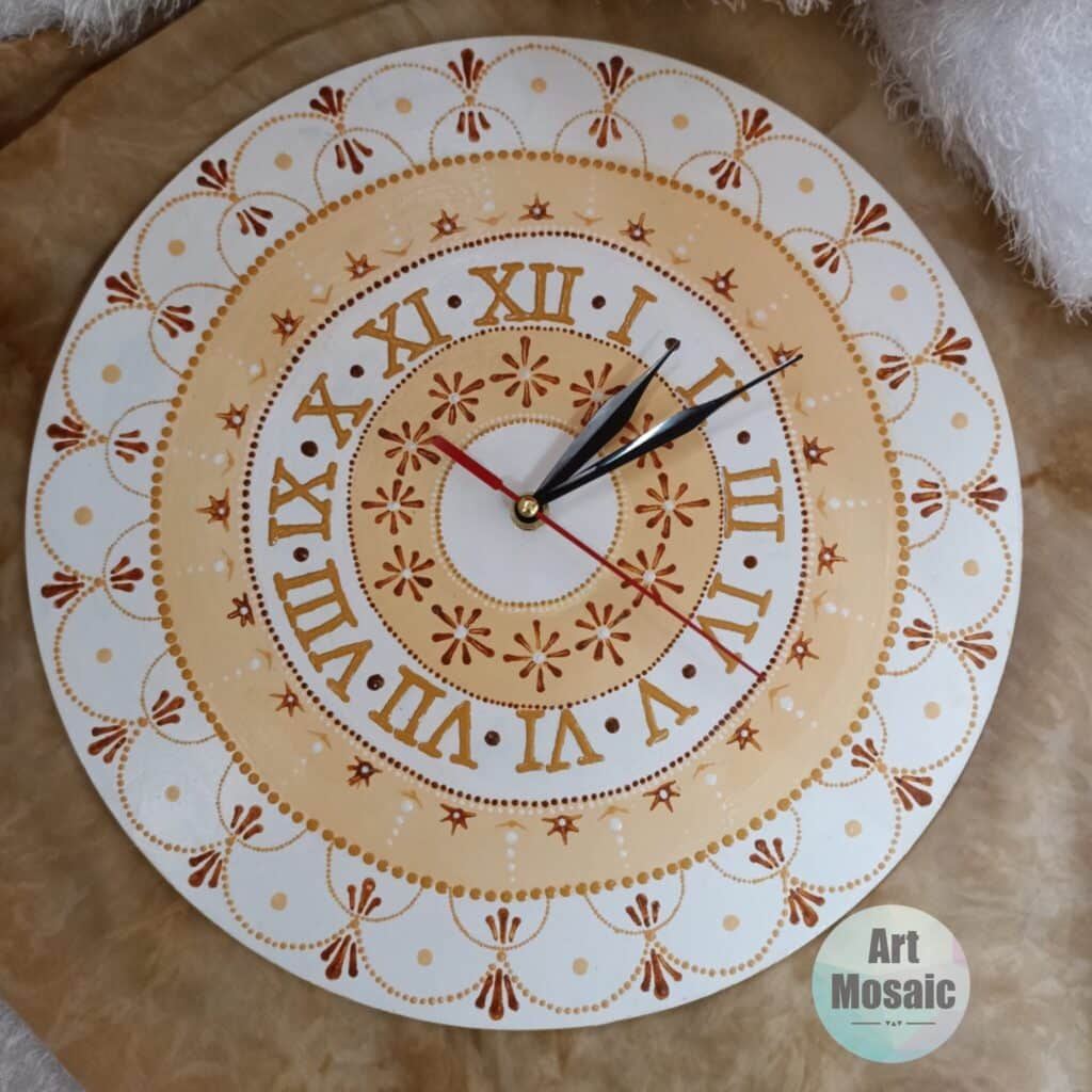 White Beige Wall Clock - I Make This