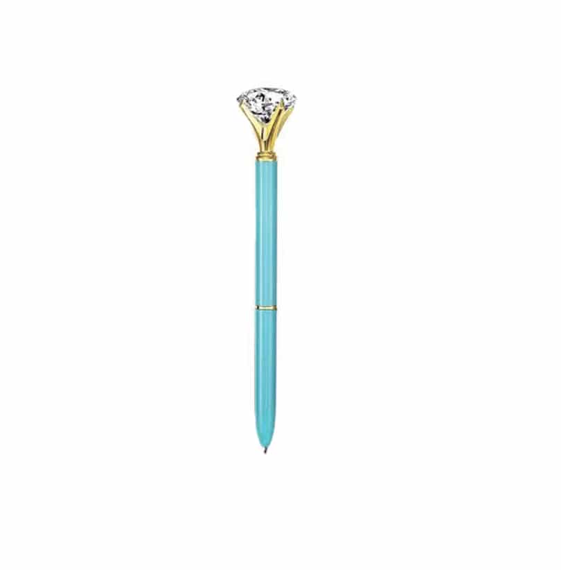 Teal Blue diamond top pen – I Make This