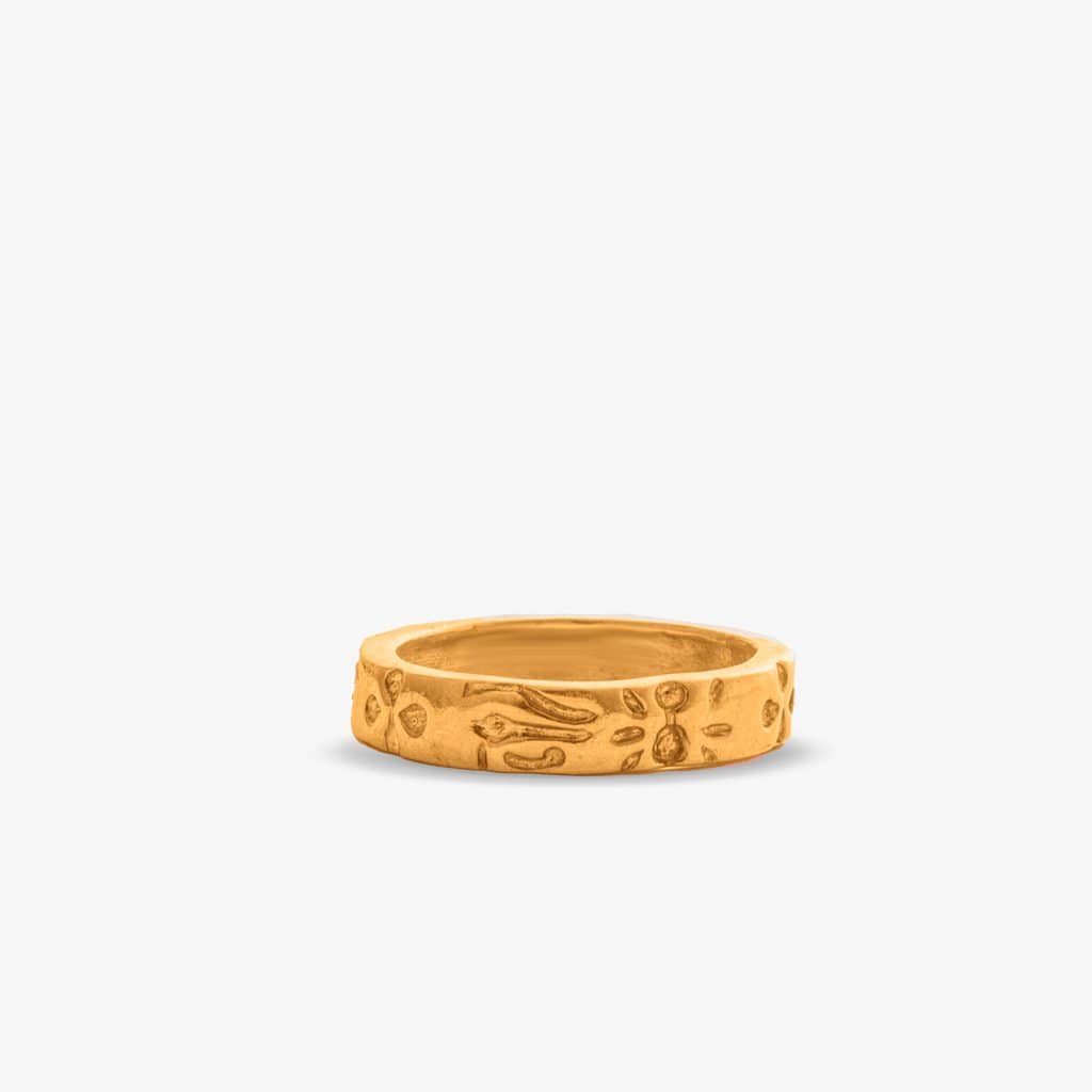 Pharaonic Collection, Engraved Symbols Band Ring - I Make This